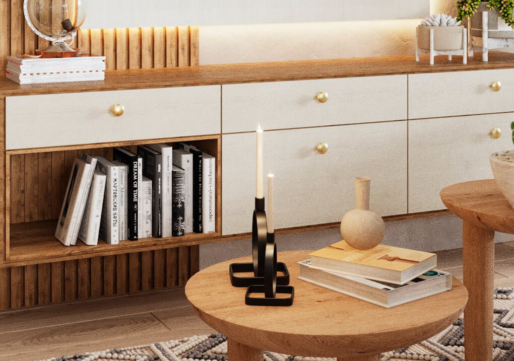 Tablero aglomerado melamina rovere estándar Pelíkano 15 mm - Madecentro