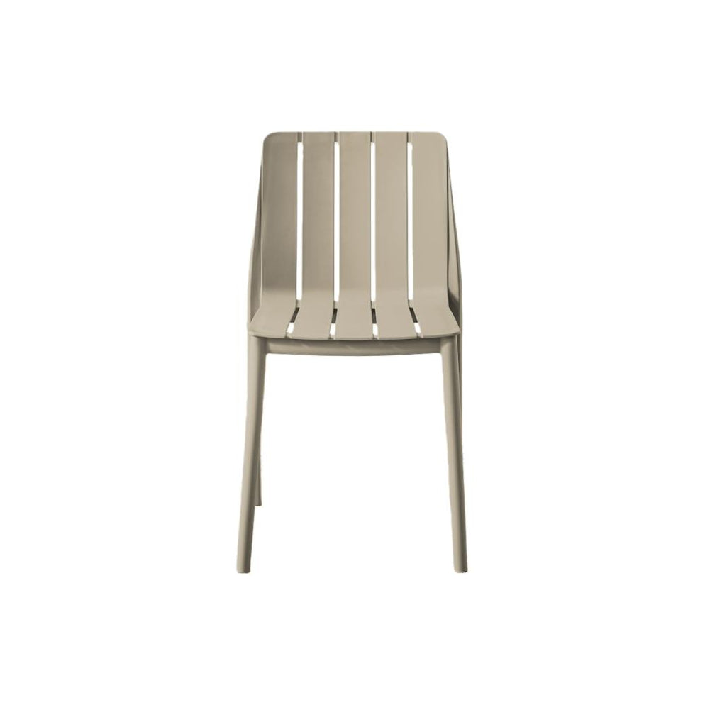 Silla Alice, Taupe, Con espaldar y diseño minimalista - Madecentro