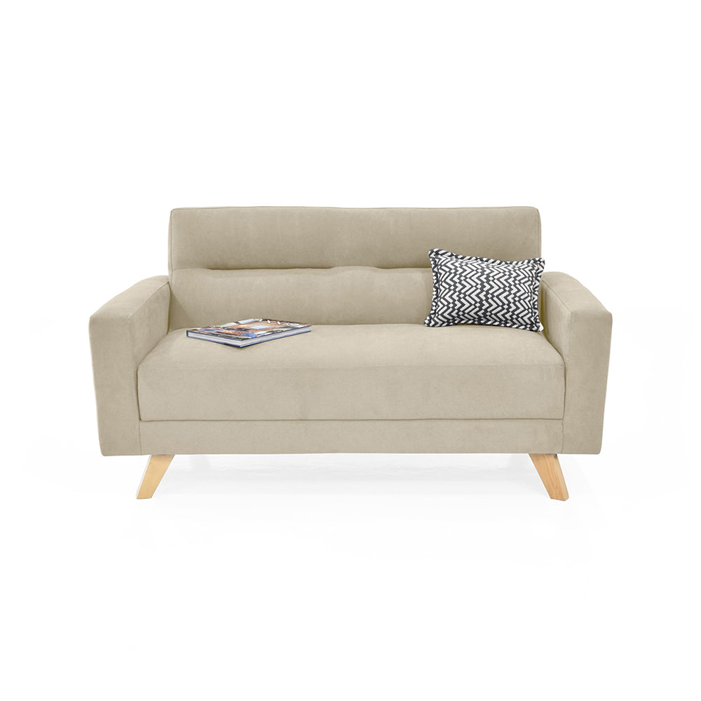 Sofa Barza 2 Puestos Tela 150x82x83 Taupe - Madecentro