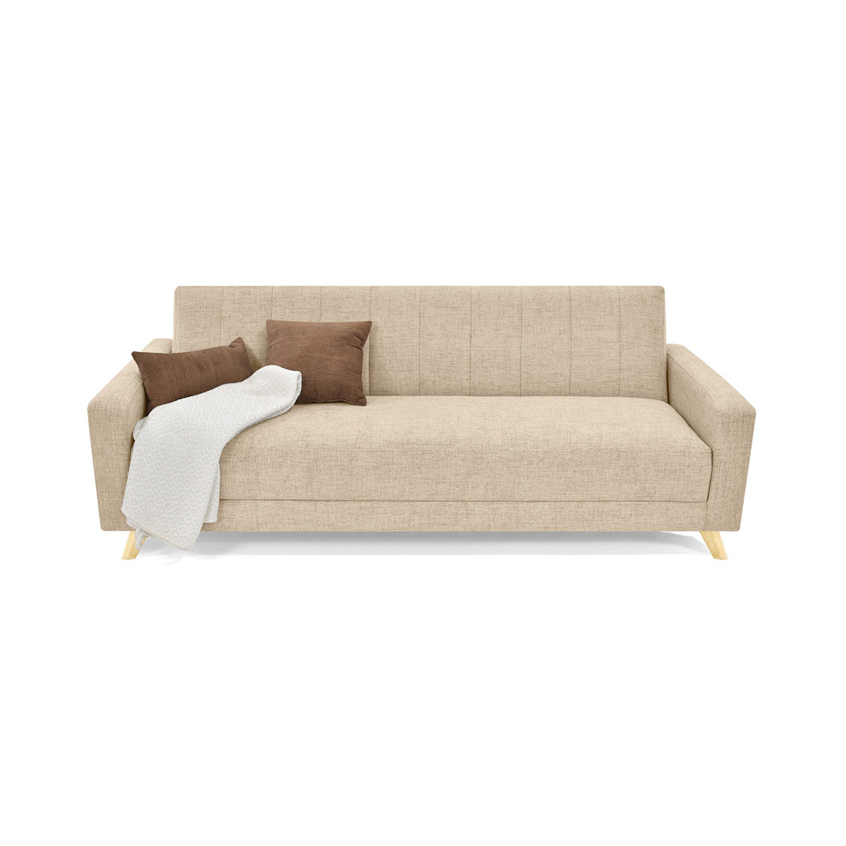 Sofa Cama Dominic Reclinable 206x90x80 Beige - Madecentro