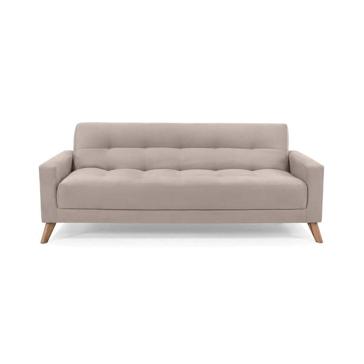 Sofá cama Sahara Reclinable Tela 206x90x82 Cm Taupé - Madecentro