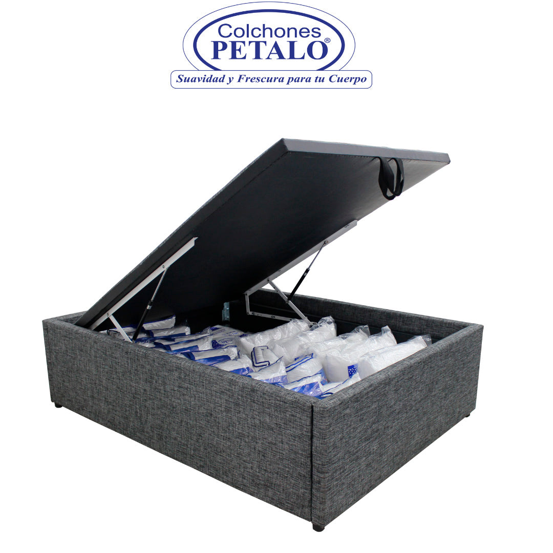 Cama baúl pétalo 100x190 cm - Madecentro