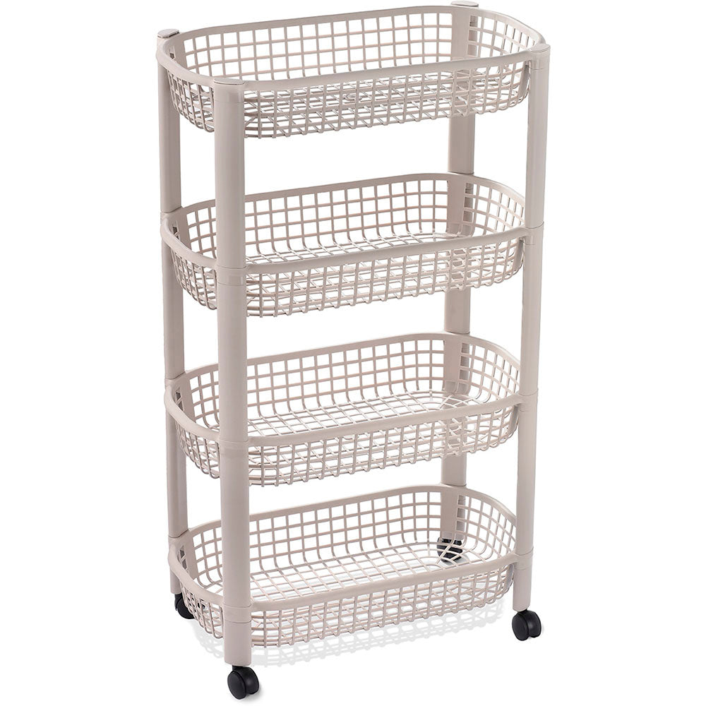 Canasta organizadora 4 niveles taupe marca Rimax - Madecentro