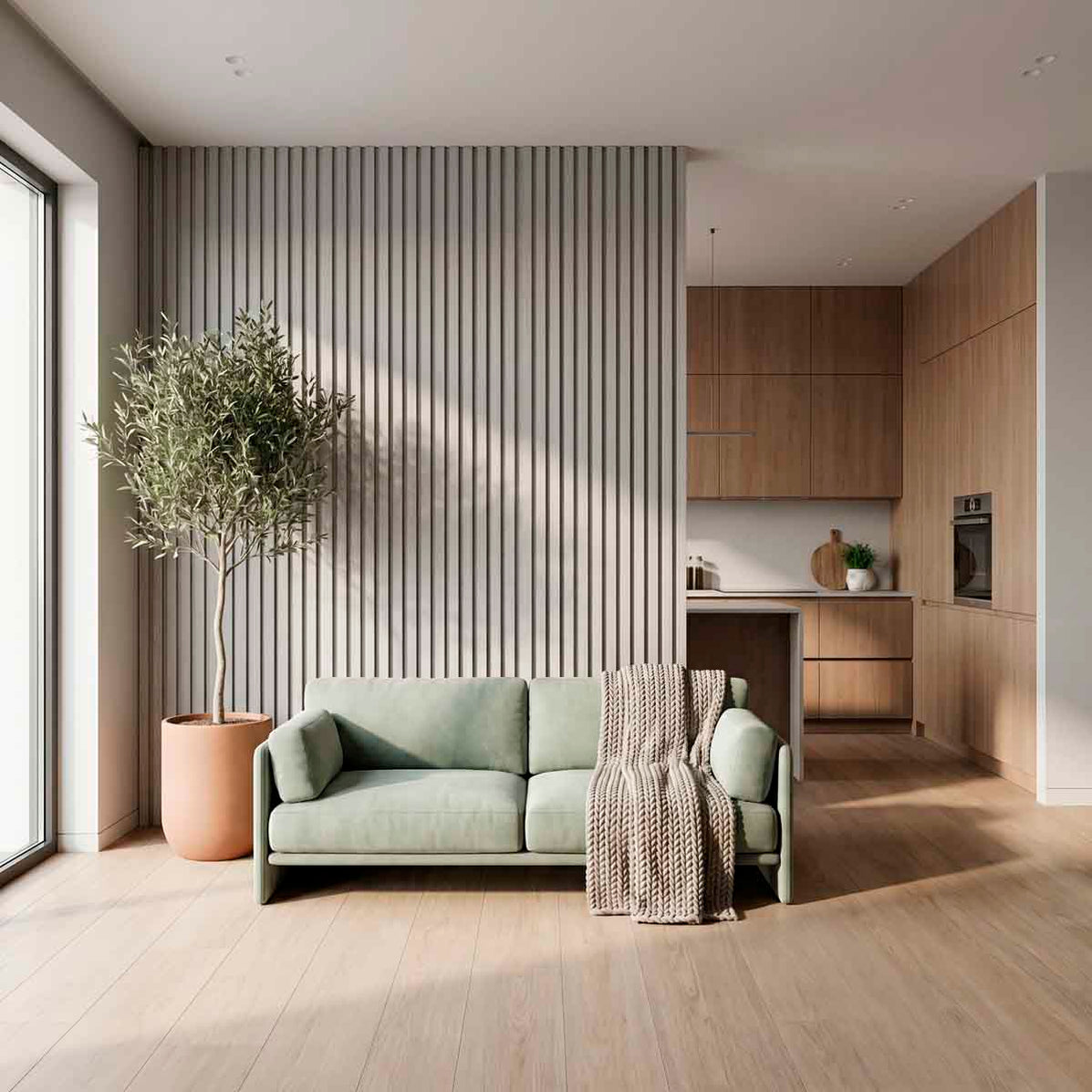 Panel decorativo Dekopanel Positano 3x15x243 cm (2.43 M2) - Madecentro
