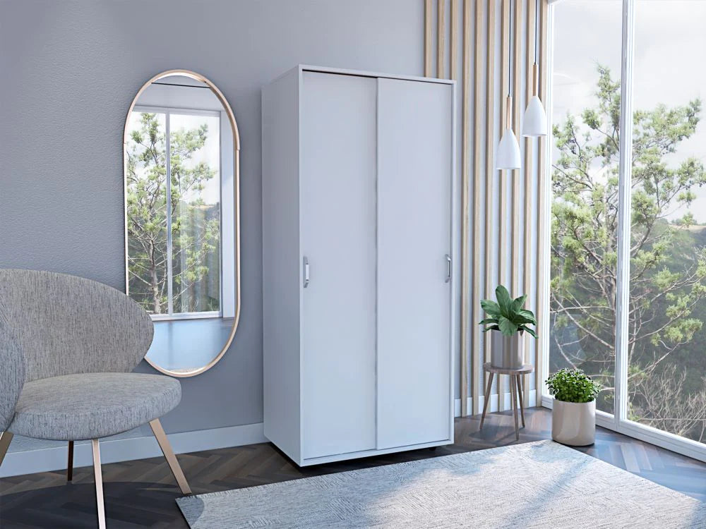 Closet irmac, blanco duqueza, con dos puertas deslizables - Madecentro