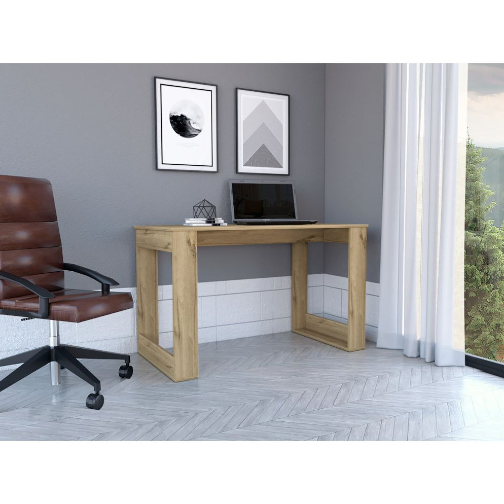 Escritorio elora, café claro, ideal para espacios de trabajo - Madecentro